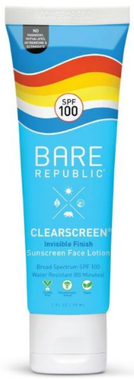 Bare Republic Clearscreen Invisible Finish Sunscreen Face Lotion Spf ...