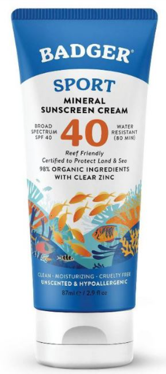 Badger Sport Mineral Sunscreen Cream Spf 40 - 1Source