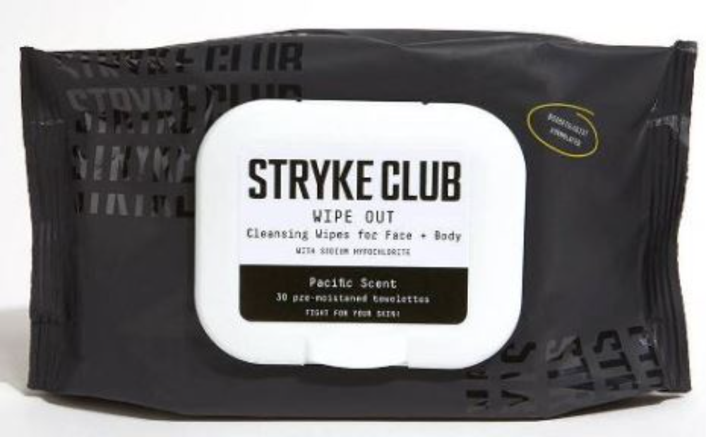 Stryke Club Wipe Out Cleansing Wipes For Face + Body - 1Source
