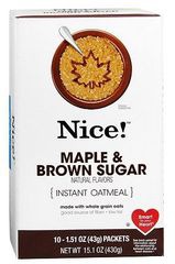 Nice Instant Oatmeal, Maple & Brown Sugar - 1Source