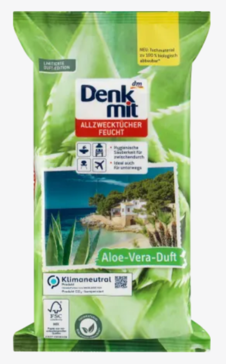 Denkmit Allzwecktücher Feucht Aloe Vera Duft - 1Source