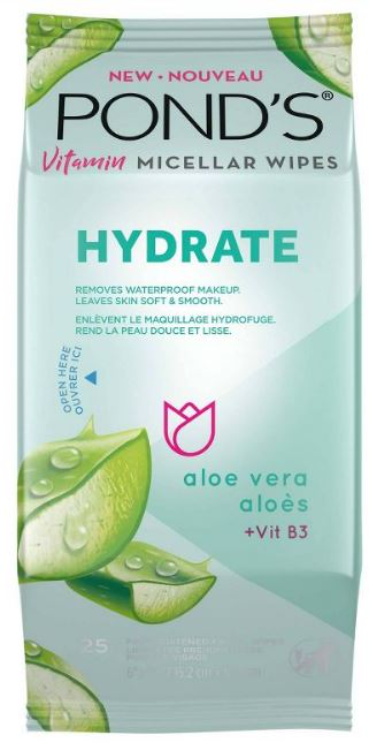 Pond'S Aloe Vera Hydrate Vitamin Micellar Wipes - 1Source