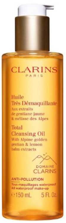 Clarins Total Cleansing Oil With Alpine Golden Gentian & Lemon Balm ...