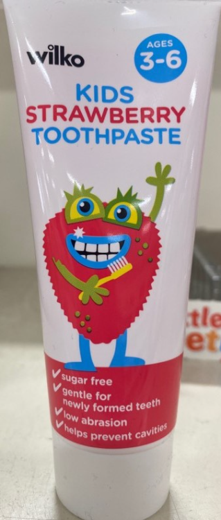 Wilko Kids Strawberry Toothpaste Ages 3-6 - 1Source