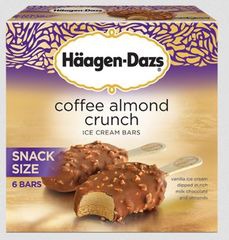 Haagen-Dazs Ice Cream Bar, Coffee Almond Crunch - 1Source