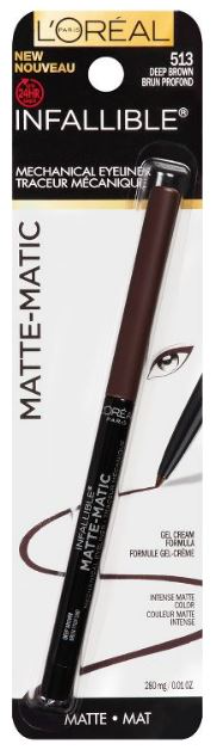 L'Oreal Paris Infallible Matte Matic Eyeliner Color Deep Brown 513 ...
