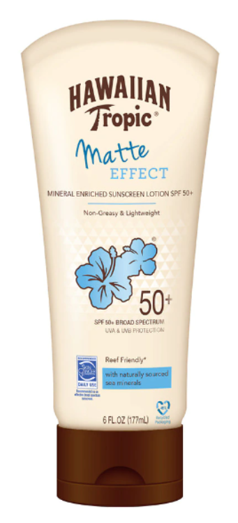 Hawaiian Tropic Matte Effect Mineral Enriched Sunscreen Lotion SPF 50 ...