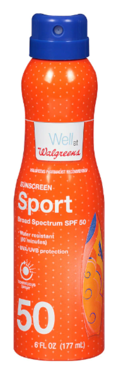 Walgreens Sport Sunscreen Spray SPF 50 - 1Source