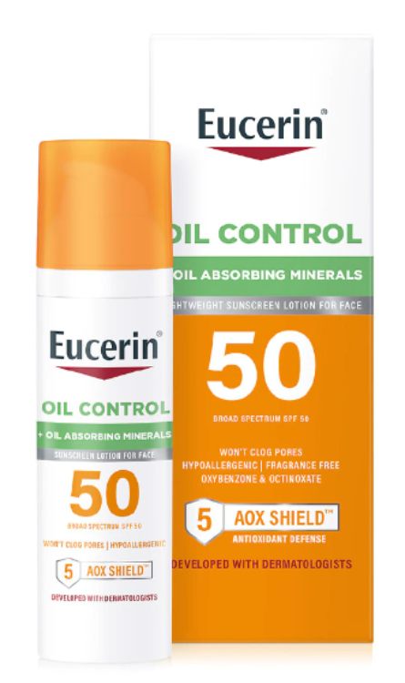 Eucerin Oil Control Face Sunscreen Lotion SPF 50 - 1Source
