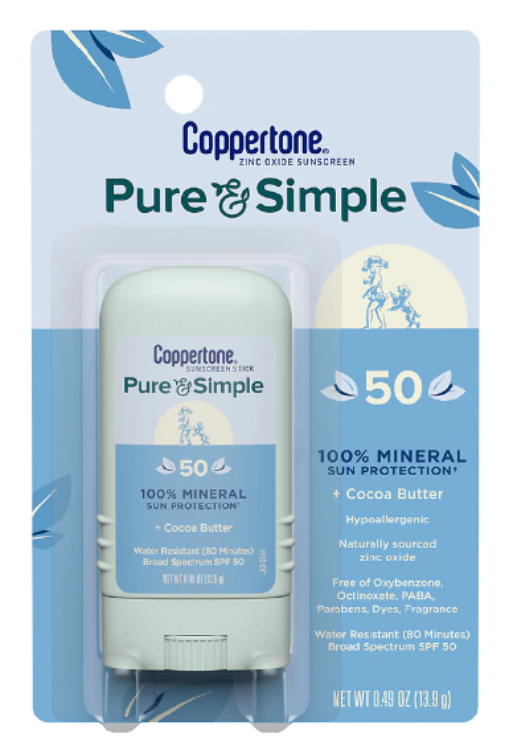 Coppertone Pure & Simple Sunscreen Stick SPF 50 - 1Source