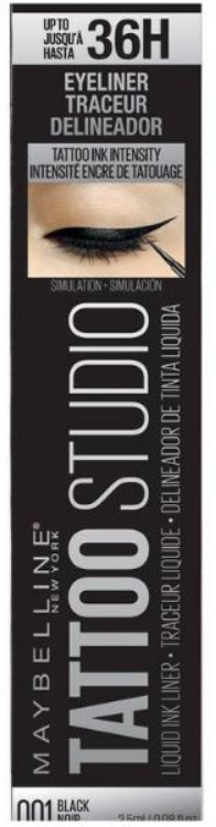 Maybelline Tattoo Studio Liquid Ink Liner Color Ink Black - 1Source
