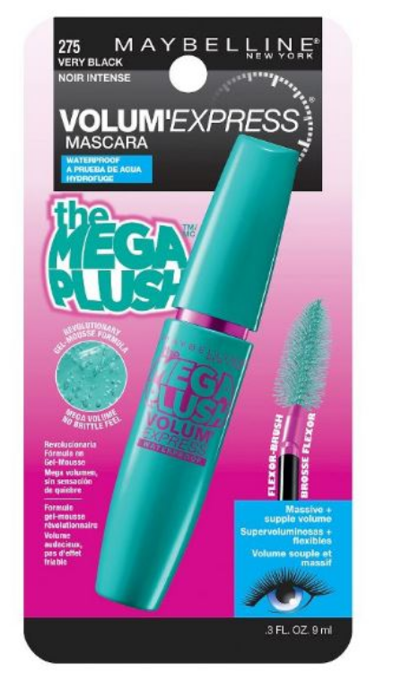 Maybelline Volum' Express The Mega Plush Mascara Color 275 Waterproof ...