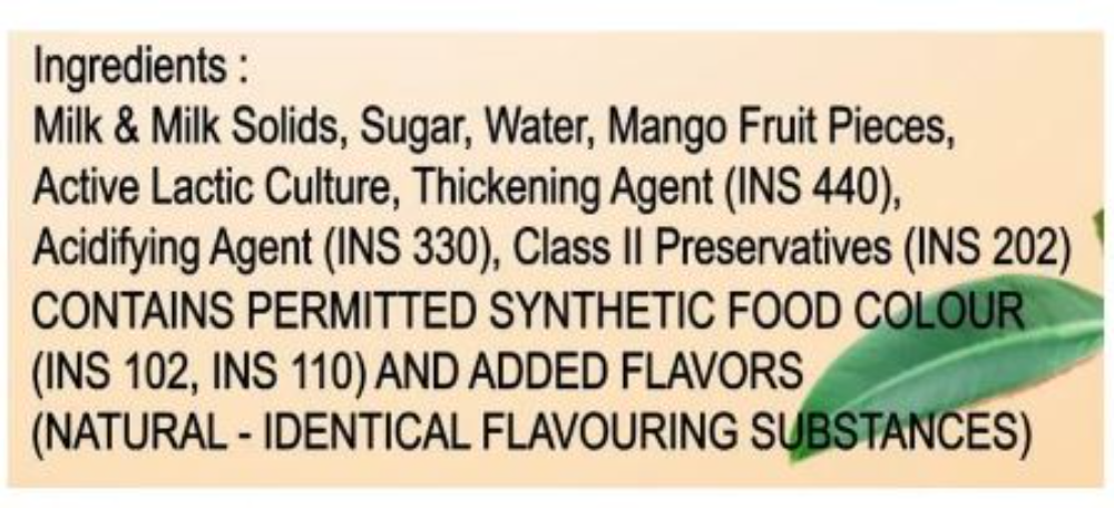 Milky Mist Mango Fruit Yogurt - 1Source