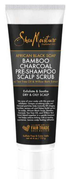 SHEA MOISTURE AFRICAN BLACK SOAP BAMBOO CHARCOAL PRE SHAMPOO SCALP ...