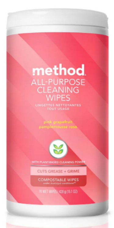 Method All Purpose Cleaning Wipes Pink Grapefruit - 1Source