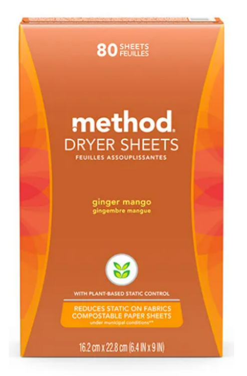 Method Dryer Sheets Ginger Mango . - 1Source
