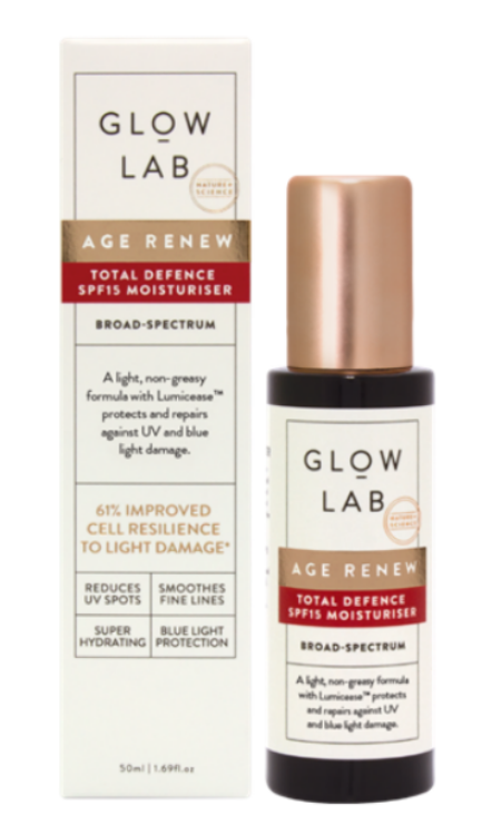 GLOW LAB AGE RENEW TOTAL DEFENCE SPF15 MOISTURISER - 1Source