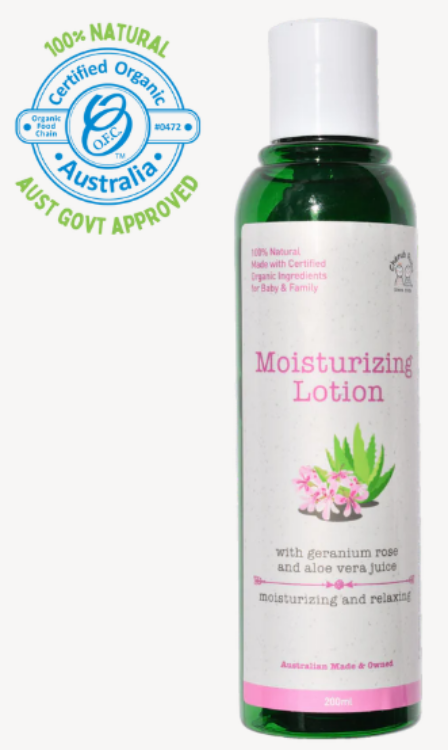 Cherub Rubs Moisturising Lotion With Geranium Rose And Aloe Vera Juice ...