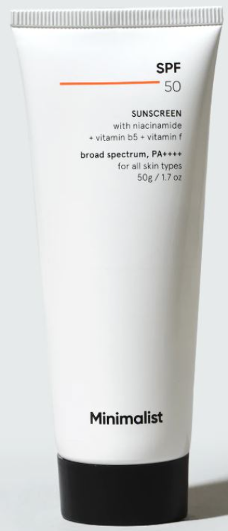 Minimalist SPF 50 Sunscreen With Niacinamide - 1Source