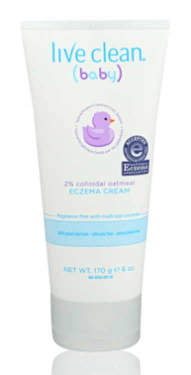 Live Clean Baby 2% Colloidal Oatmeal ECZEMA CREAM Fragrance Free With ...