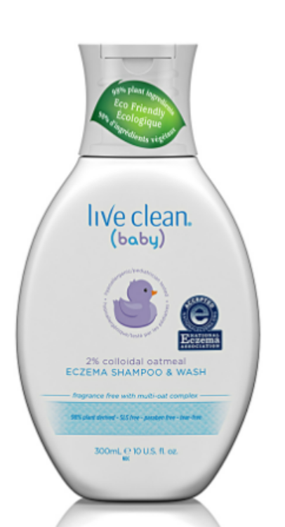 Live Clean Baby 2% Colloidal Oatmeal ECZEMA SHAMPOO & WASH Fragrance ...