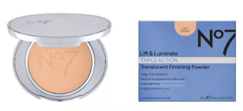 No7 Lift & Luminate Triple Action Translucent Finishing Powder Color ...