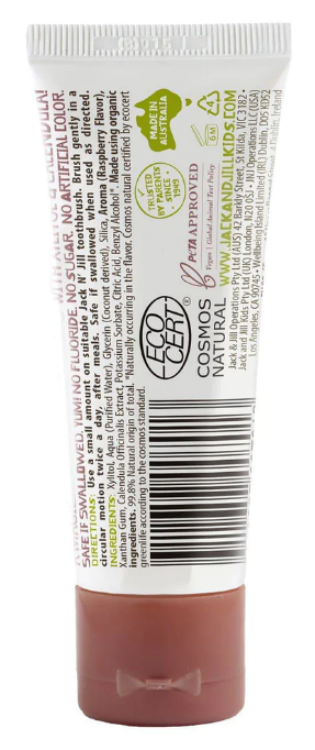 Jack N' Jill Tooth Buddy Pack Natural Toothpaste Raspberry + Bio ...