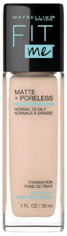Maybelline Fit Me Matte + Poreless Oil Free Liquid Foundation Color 120 ...