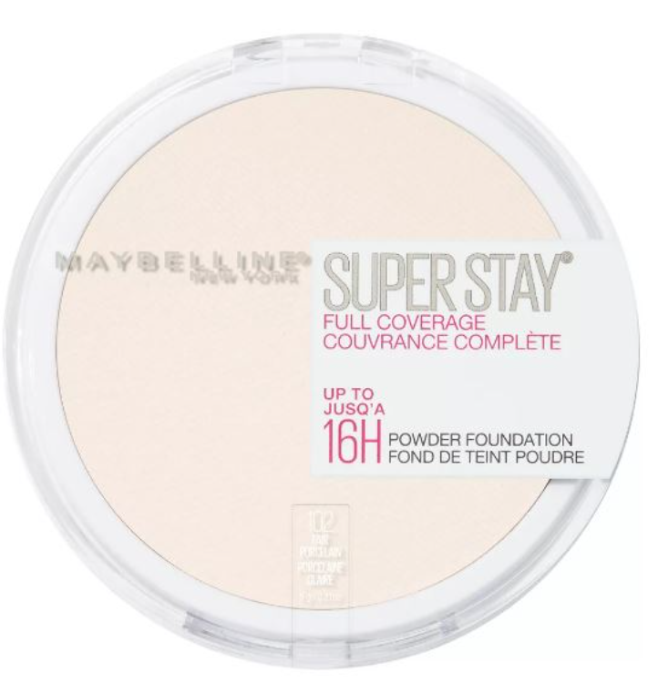 Maybelline Super Stay Full Coverage Powder Foundation Color 102 Fair ...