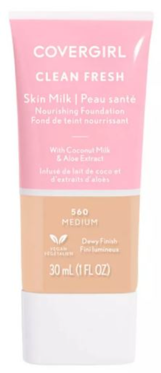 COVERGIRL Clean Fresh Skin Milk Nourishing Foundation Color 560 Medium ...