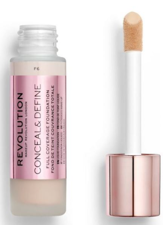 Makeup Revolution Conceal And Define Full Coverage Foundation Color F6 ...