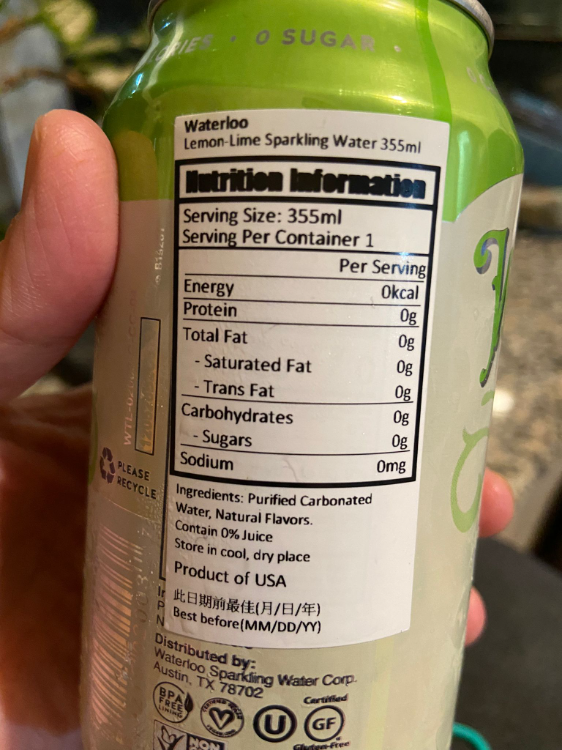 Waterloo Sparkling Water Lemon Lime - 1Source