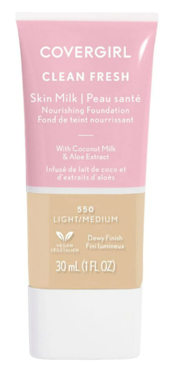 Covergirl Clean Fresh Skin Milk Liquid Foundation 550 Light Medium ...