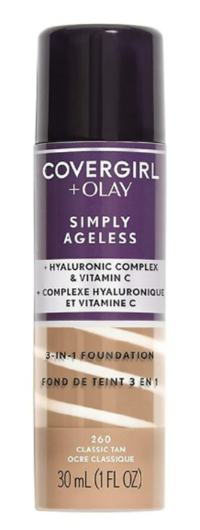 Covergirl & Olay Simply Ageless 3 In 1 Liquid Foundation 260 Classic ...