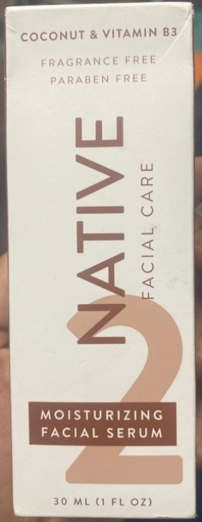 Native Facial Care Coconut And Vitamin B3 Moisturizing Facial Serum ...