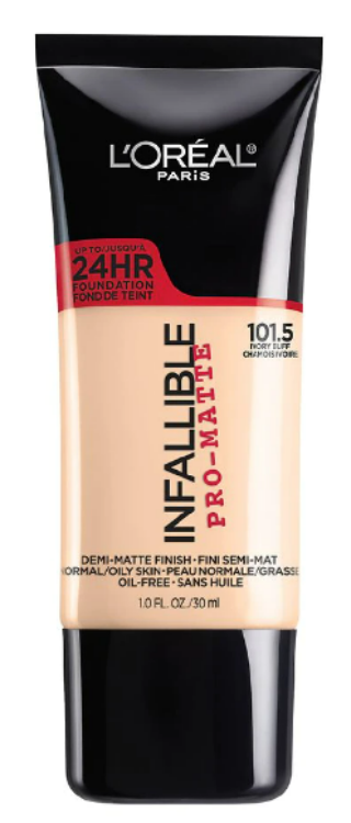 L'Oreal Paris Infallible Pro Matte Blendable Foundation 101.5 Ivory ...