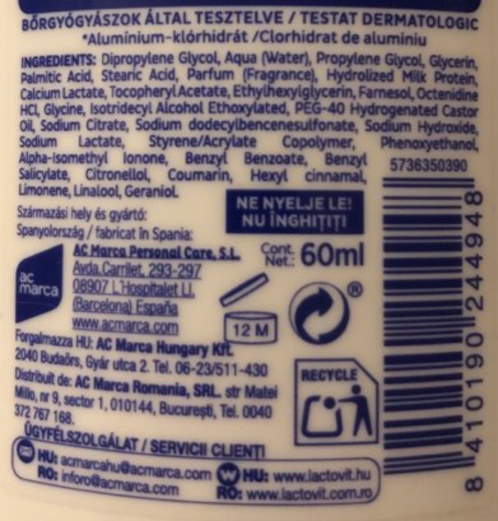 Lactovit Extra Eficient Original Deodorant - 1Source