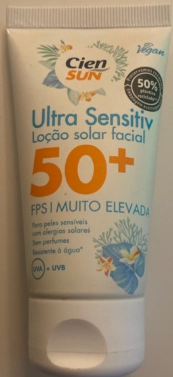 Cien Sun Ultra Sensitiv Locao Solar Facial Spf 50+ - 1Source