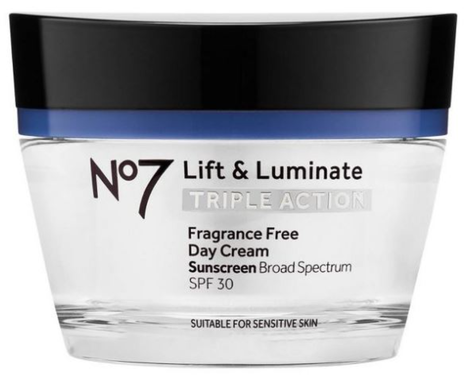 No7 Lift & Luminate Triple Action Fragrance Free Day Cream Sunscreen ...