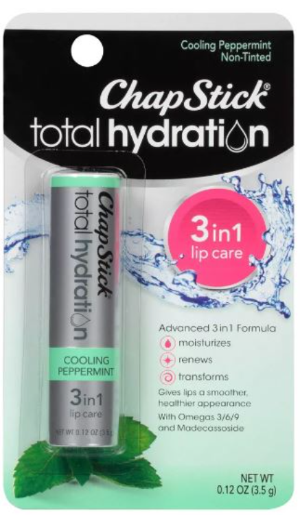 Chapstick Total Hydration 3 In 1 Lip Care Cooling Peppermint - 1Source