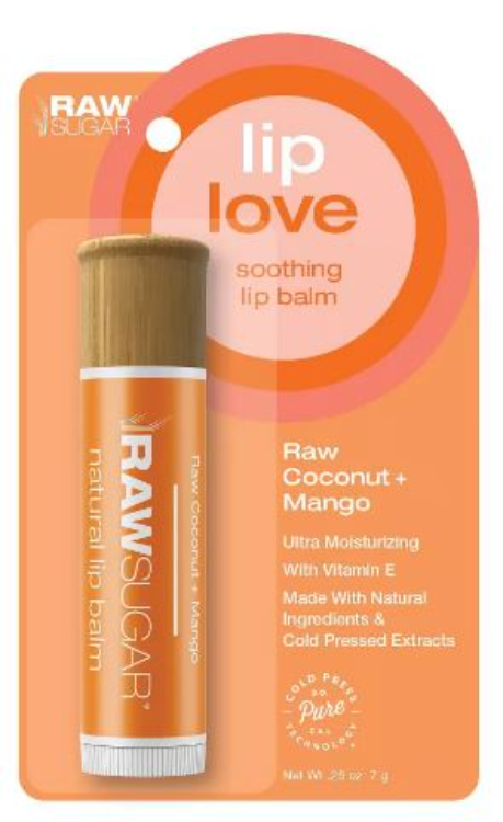 Raw Sugar Lip Love Soothing Lip Balm Raw Coconut + Mango - 1Source