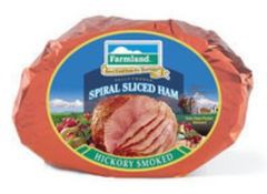 Farmland Foods Spiral Sliced Ham, Bone-In Half, Hickory Smoked - 1Source