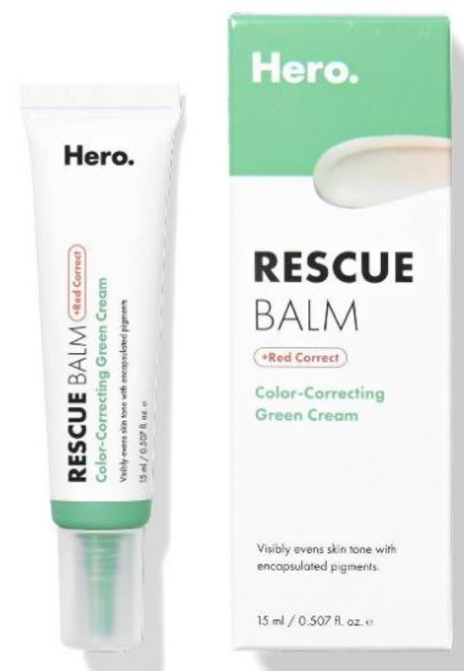 Hero Rescue Balm +Red Correct Color Correcting Green Cream - 1Source