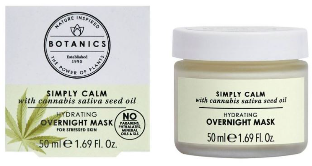 Botanics Simply Calm With Cannabis Sativa Seed Oil Hydrating Overnight ...