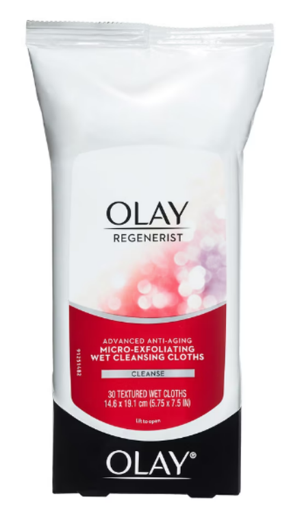 Olay Regenerist Micro Exfoliating Wet Cleansing Cloths Fresh & Clean ...