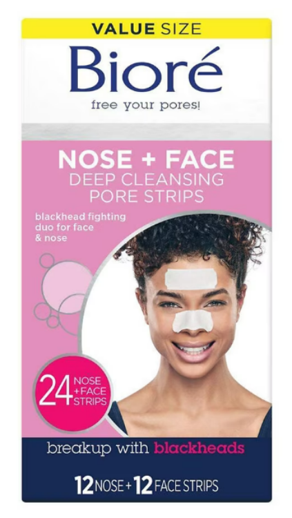 Biore Nose + Face Strips Unscented Combo White - 1Source
