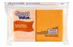 Great Value Extra Sharp Cheddar Cheese - 1Source