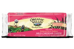Organic Valley Cheese Cheddar Mild, Reduced Fat, Reduced Sodium, 8Oz ...