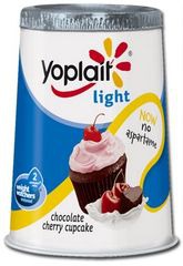 Yoplait Light Yogurt, Chocolate Cherry Cupcake - 1Source