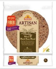 Mission Artisan Whole Wheat Black Bean Blend Tortillas - 1Source